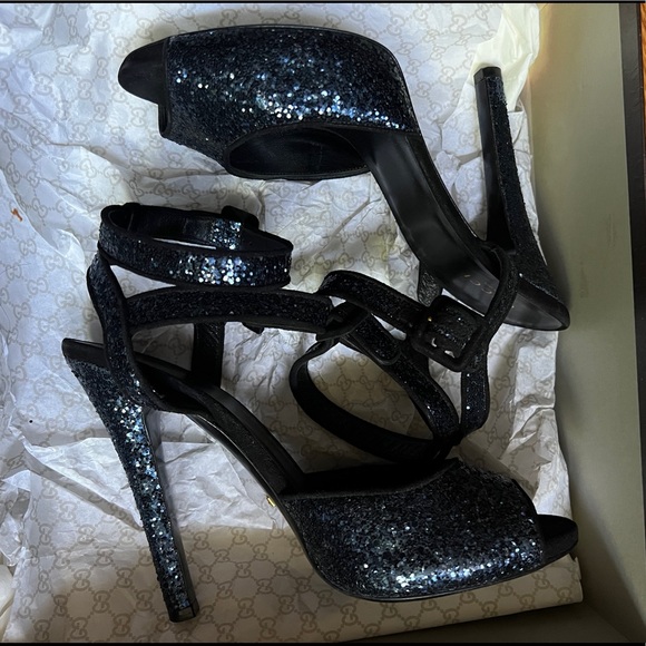 Gucci | Shoes | Gucci Sparkly Heels | Poshmark